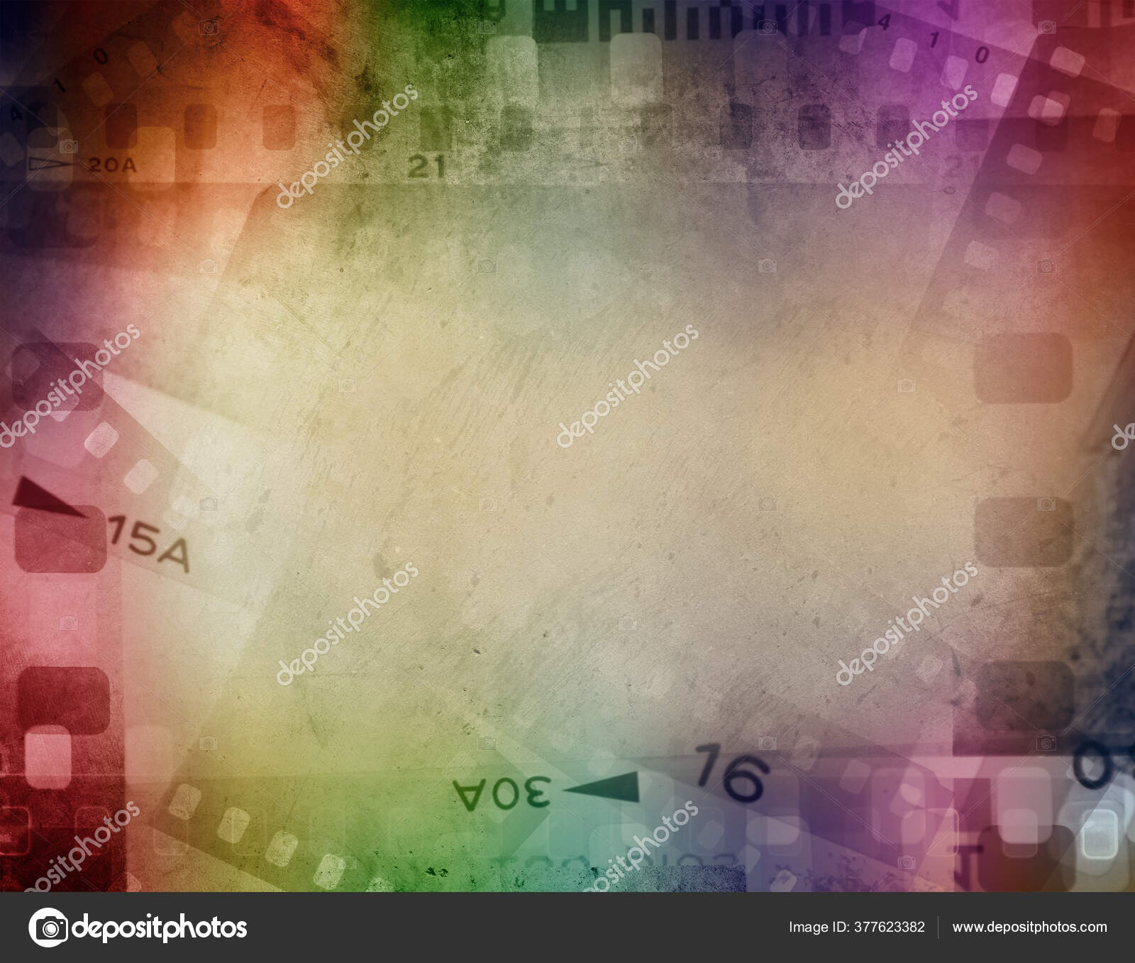 Colorful Film Negative Frames Background — Stock Photo © stillfx #377623382