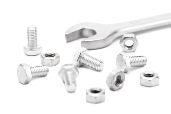 Steel fasteners of their bolts and nuts. Stock Photo by ©forton 302934028