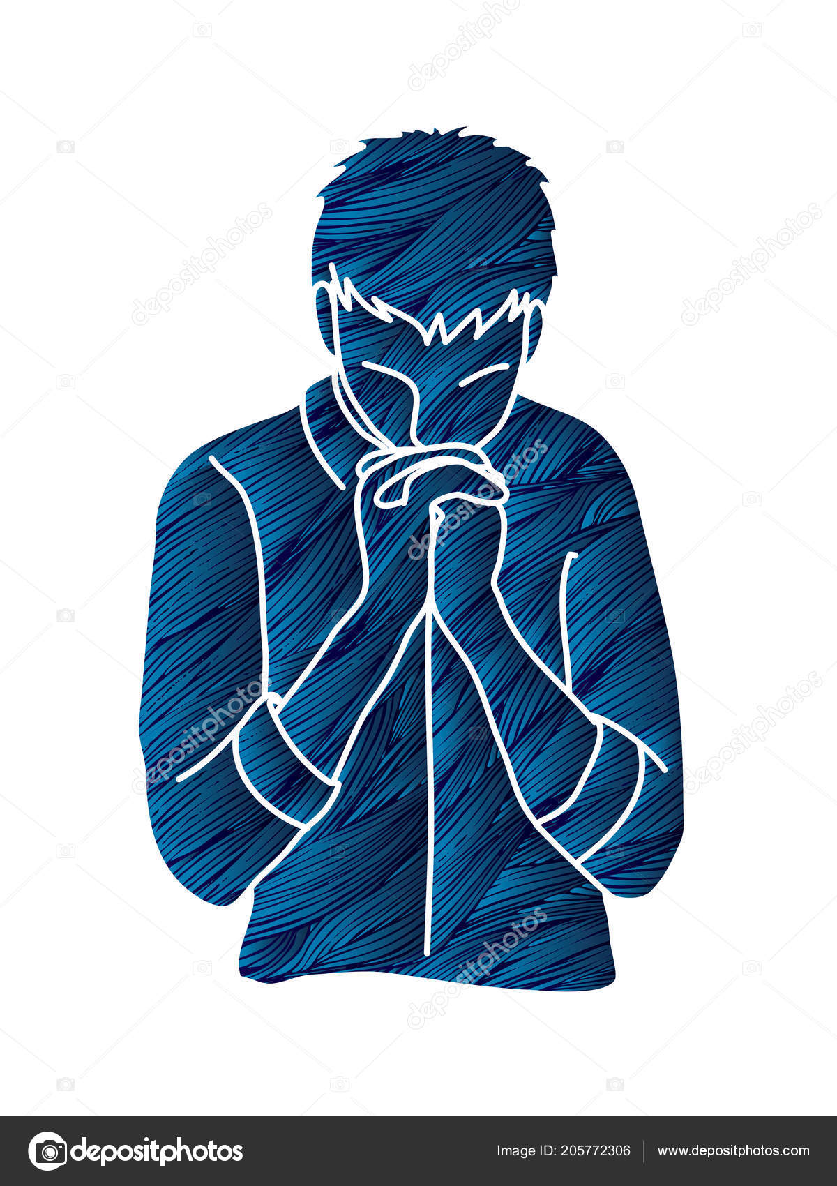 Oración Vector Gráfico Oración Cristiana Vector de stock #205772306 de ...