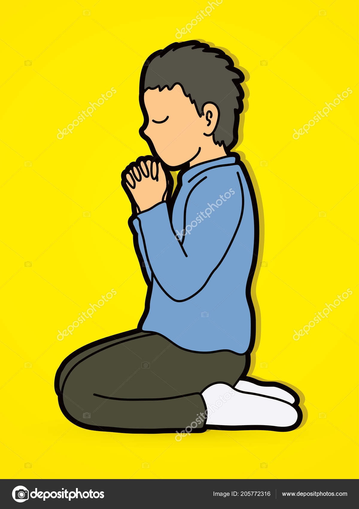 Oración Vector Gráfico Oración Cristiana Vector de stock #205772316 de ...