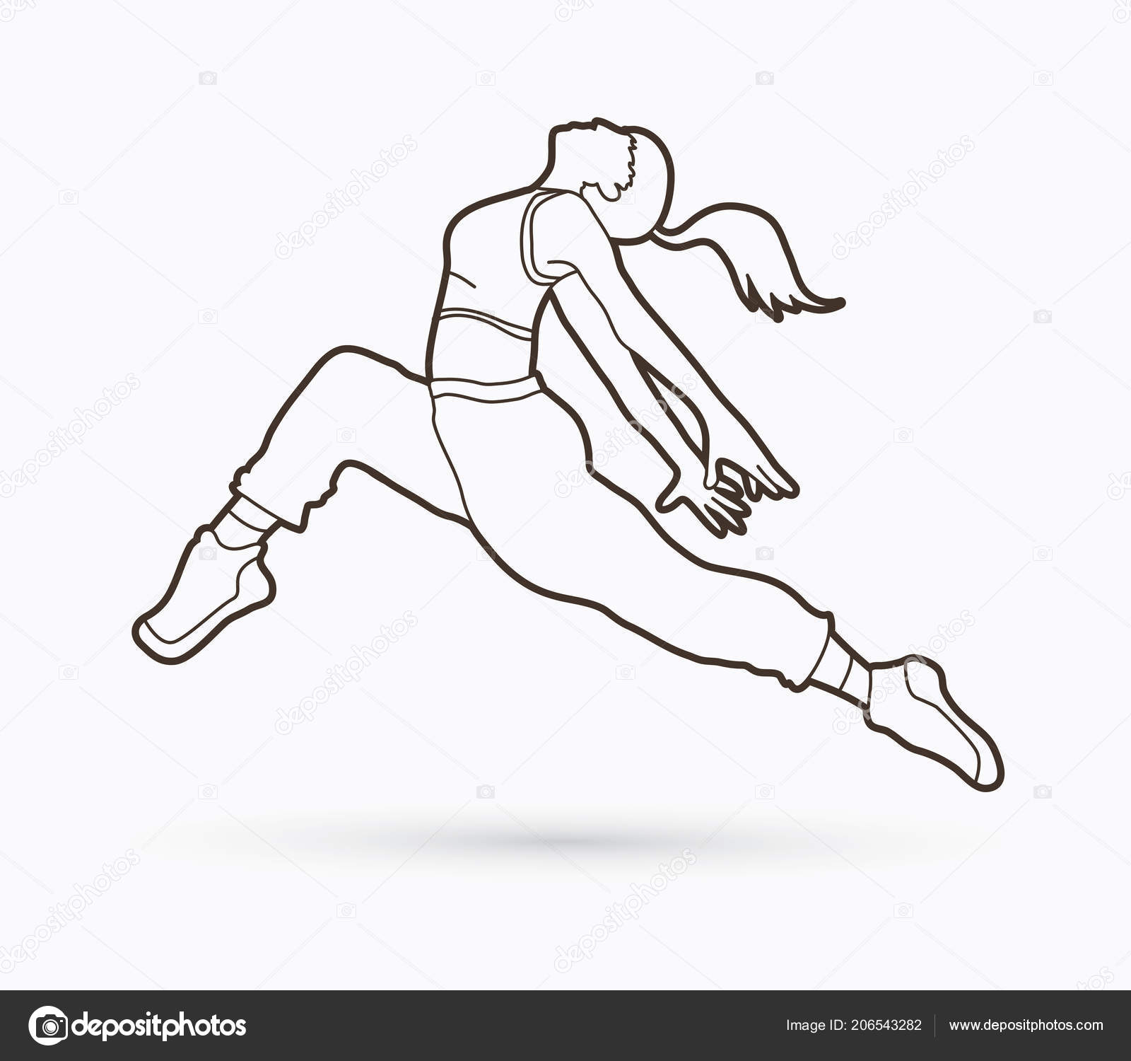 Street Dance Boys Dance Hip Hop Dancing Action Graphic Vector Stock ...