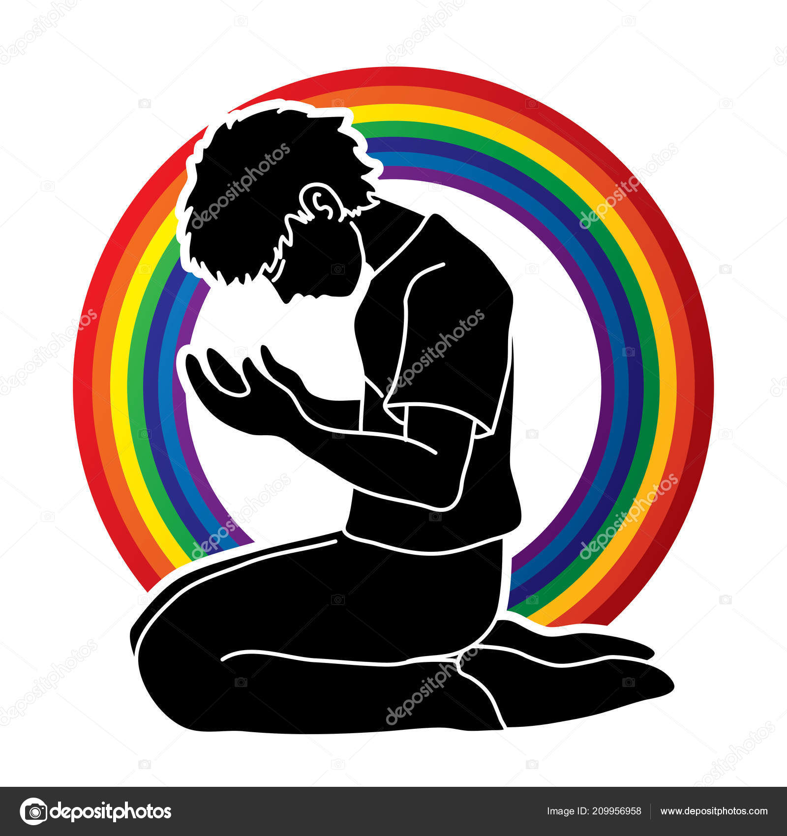 Praise God Prayer Christian Praying Thank You God Graphic Vector Stock ...