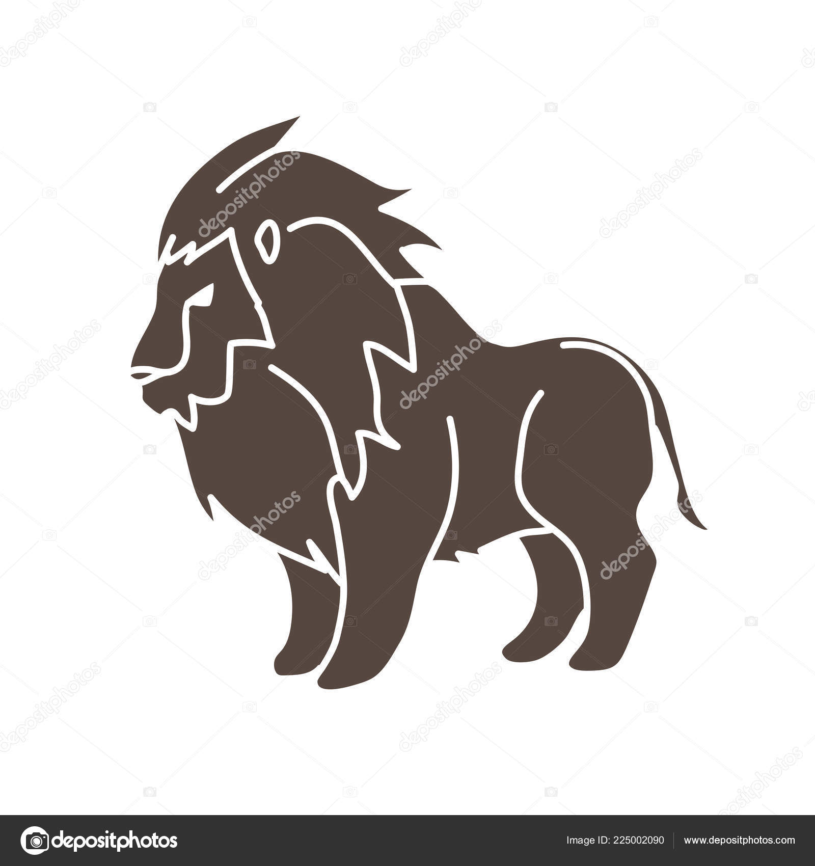 Lion Standing Side View Graphic Vector Stock Vector Image by ©sila5775 ...