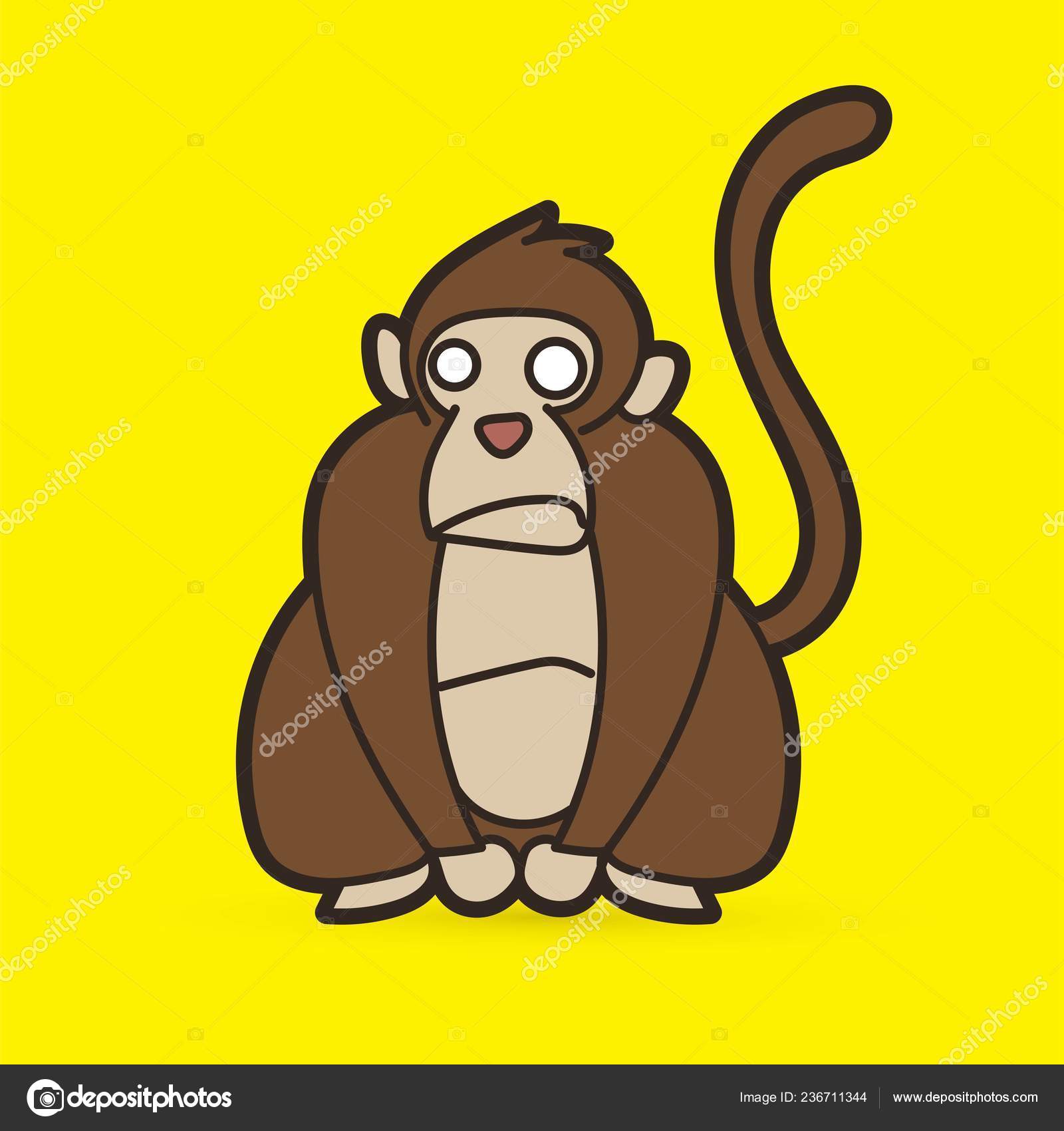 Macaco Cartoon Vector Gráfico Vetor de ©sila5775 236711344