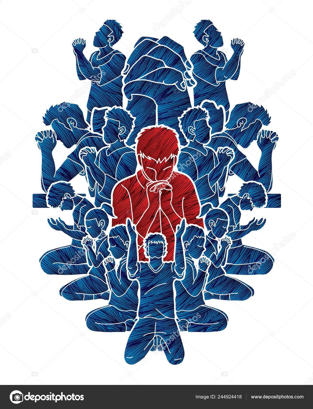 Cartoon Praying To God