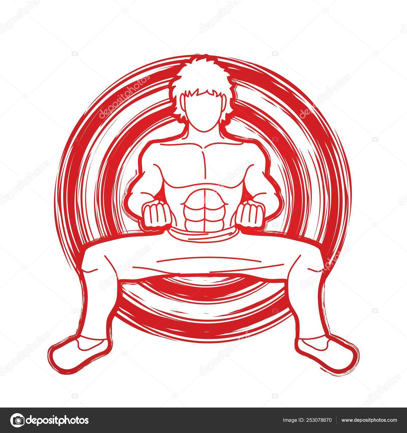 Man Kung Action Ready Fight Graphic Vector Stock Vector by ©sila5775 ...