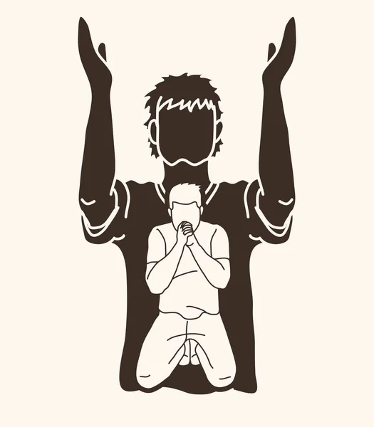 Boy Girl Prayer Christian Praying Praise God Worship Cartoon Graphic ...