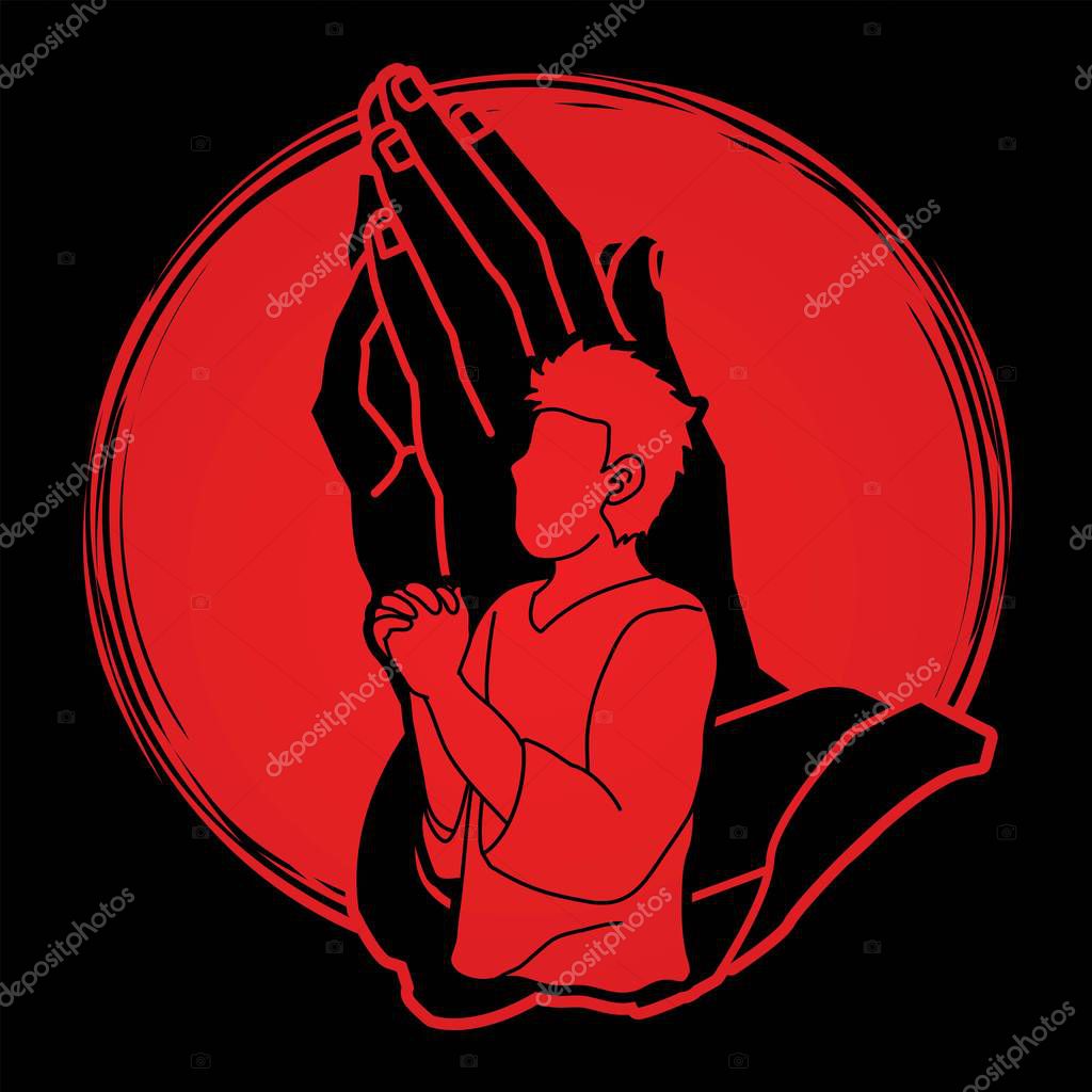 Oraci n, Oraci n cristiana, Alabanza a Dios, Adoraci n vector gr fico ...