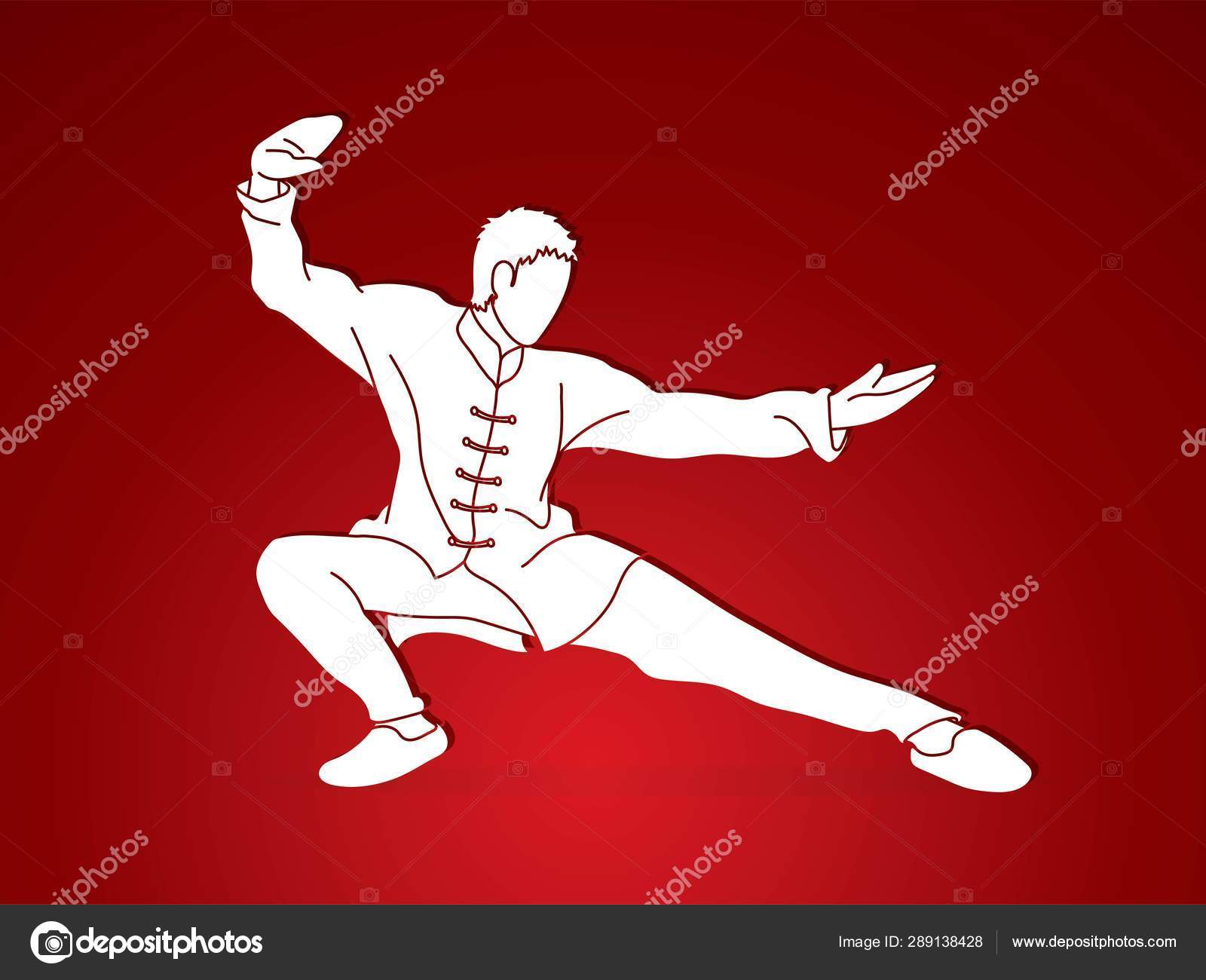 Kung Action Ready Fight Cartoon Graphic Vector Stock Vector Image by ...
