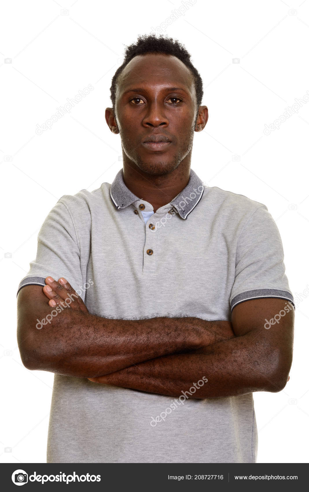 Young black African man with arms crossed Stock Photo by ©amazingmikael ...
