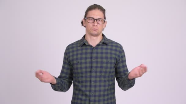 Businessman shrugging shoulders — Stock Photo © Wavebreakmedia #48239019