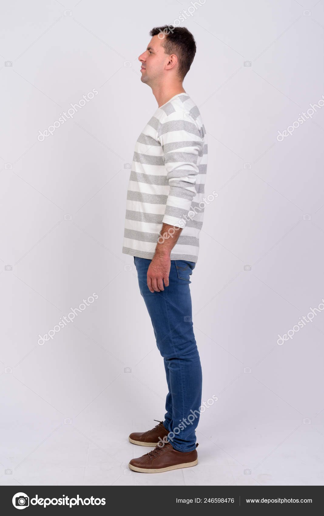 Full body shot profile view of man Stock Photo by ©amazingmikael 246598476