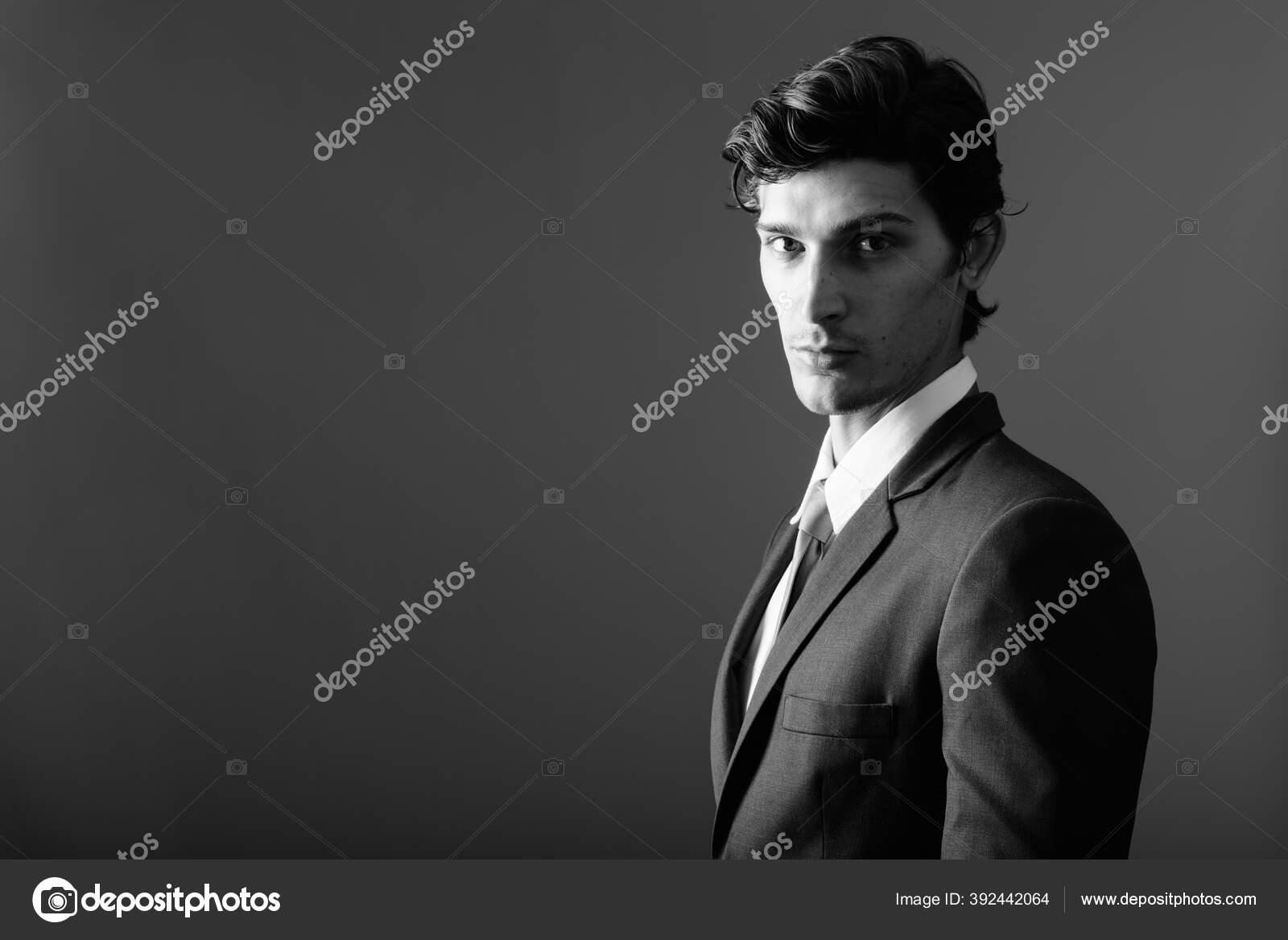 Studio Shot Young Handsome Brazilian Man Isolated White Background ...