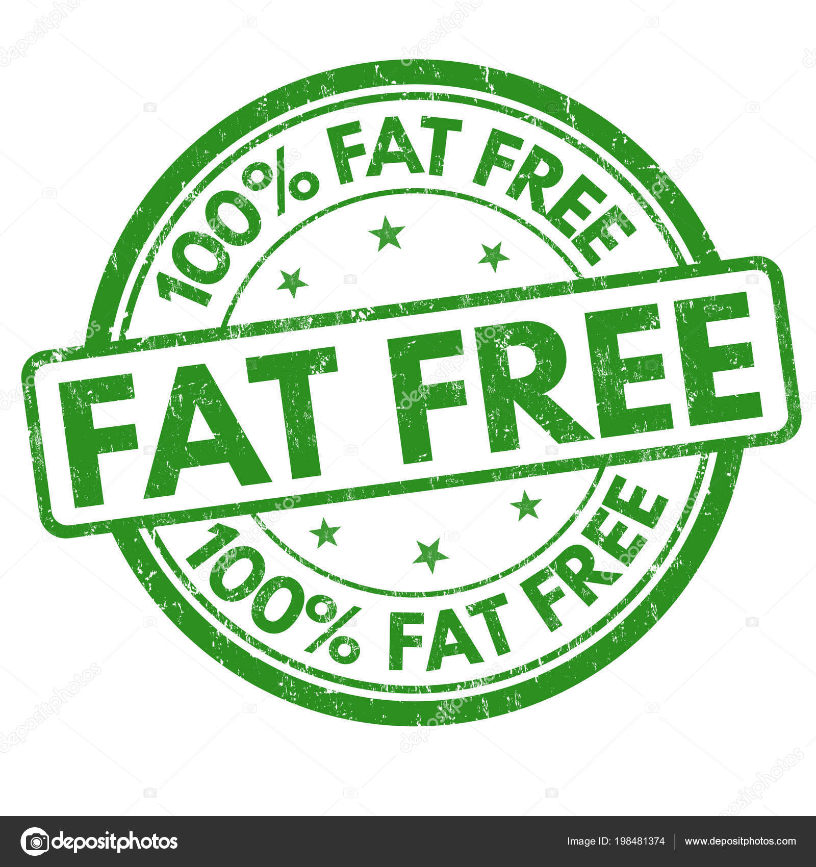 Fat Free Grunge Rubber Stamp White Background Vector Illustration Stock ...