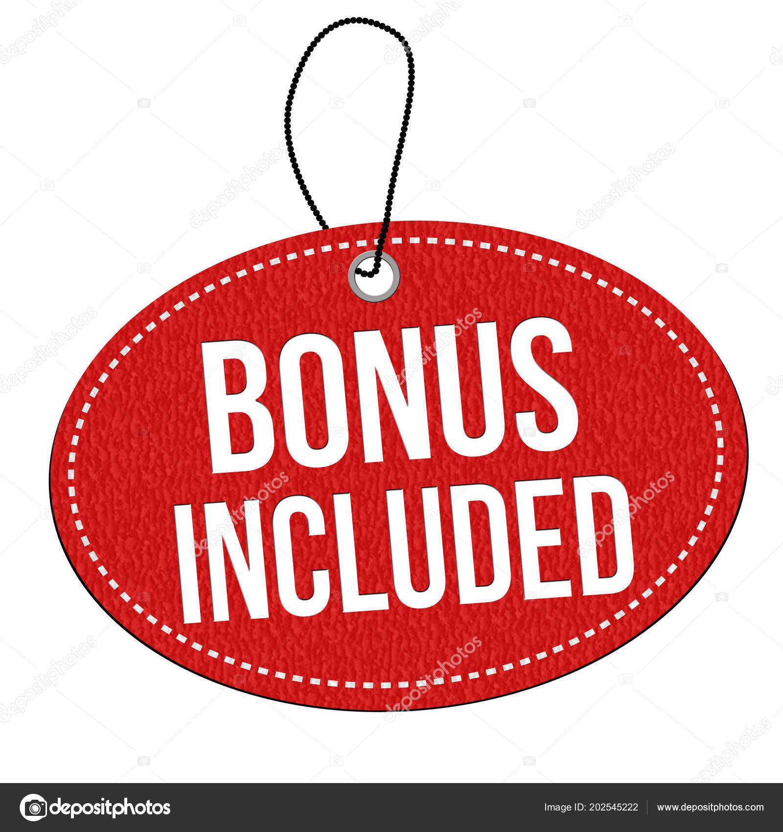Bônus Incluído Etiqueta Preço Fundo Branco Ilustração Vetorial Vetor de ...