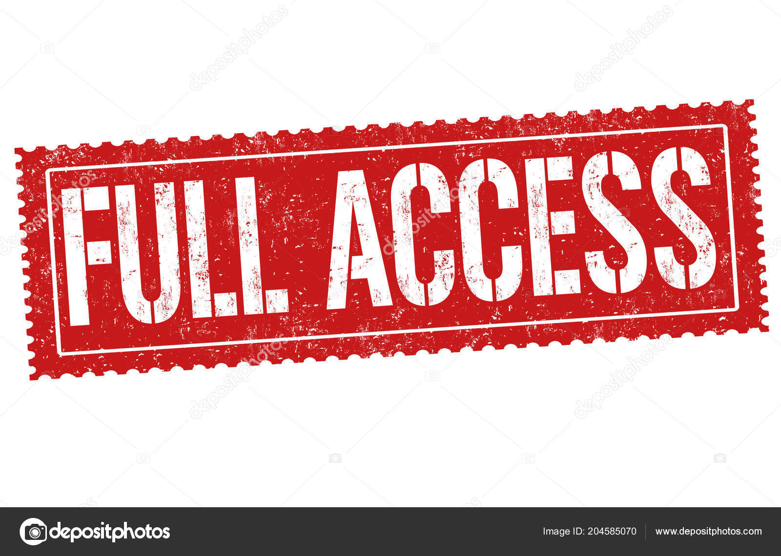 Full Access Sign Stamp White Background Vector Illustration Stock ...
