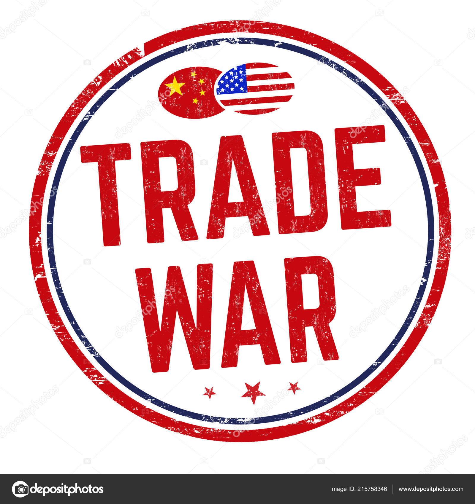 Trade War Sign Stamp White Background Vector Illustration Stock Vector ...