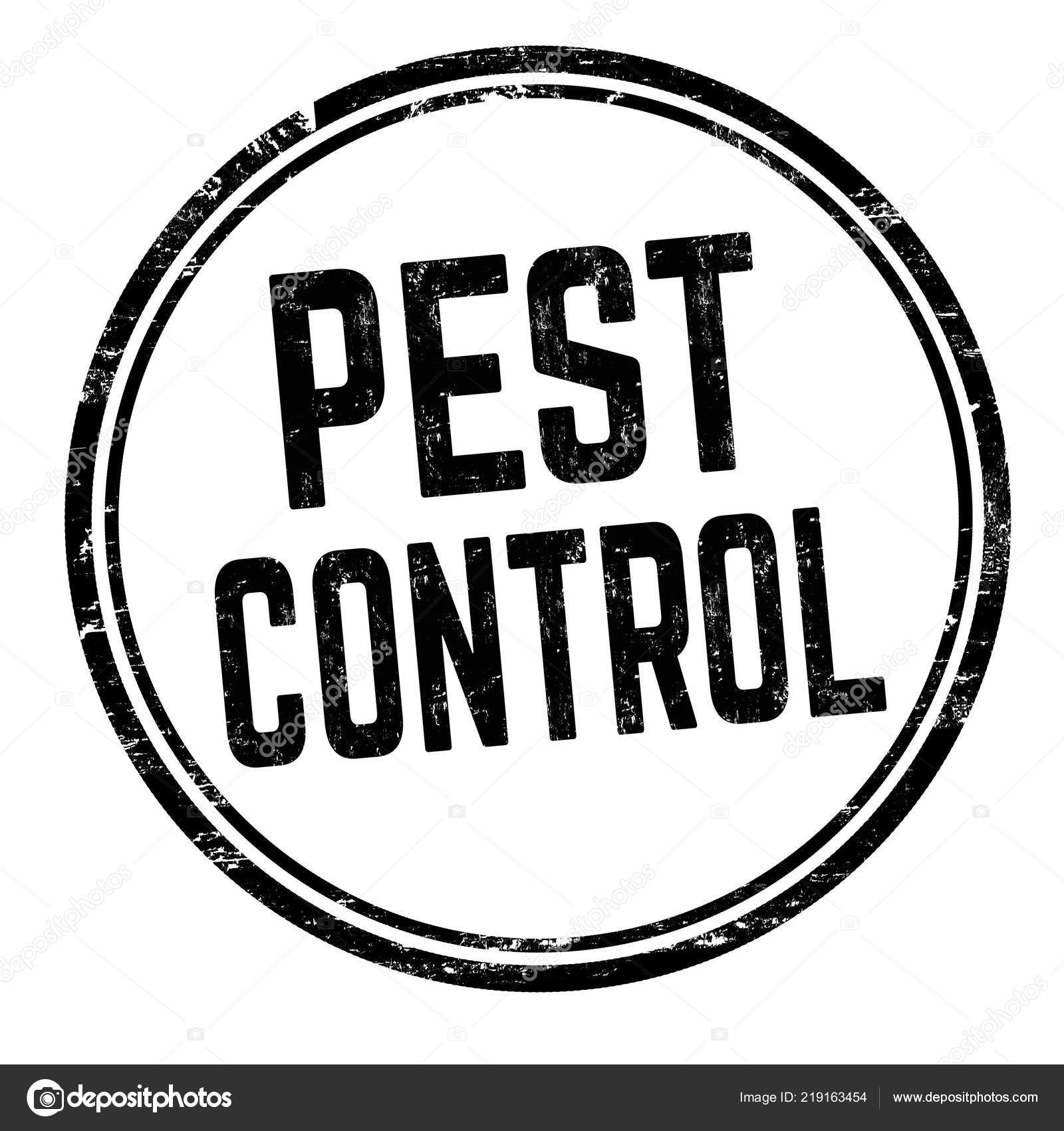 Pest Control Sign Stamp White Background Vector Illustration Stock ...
