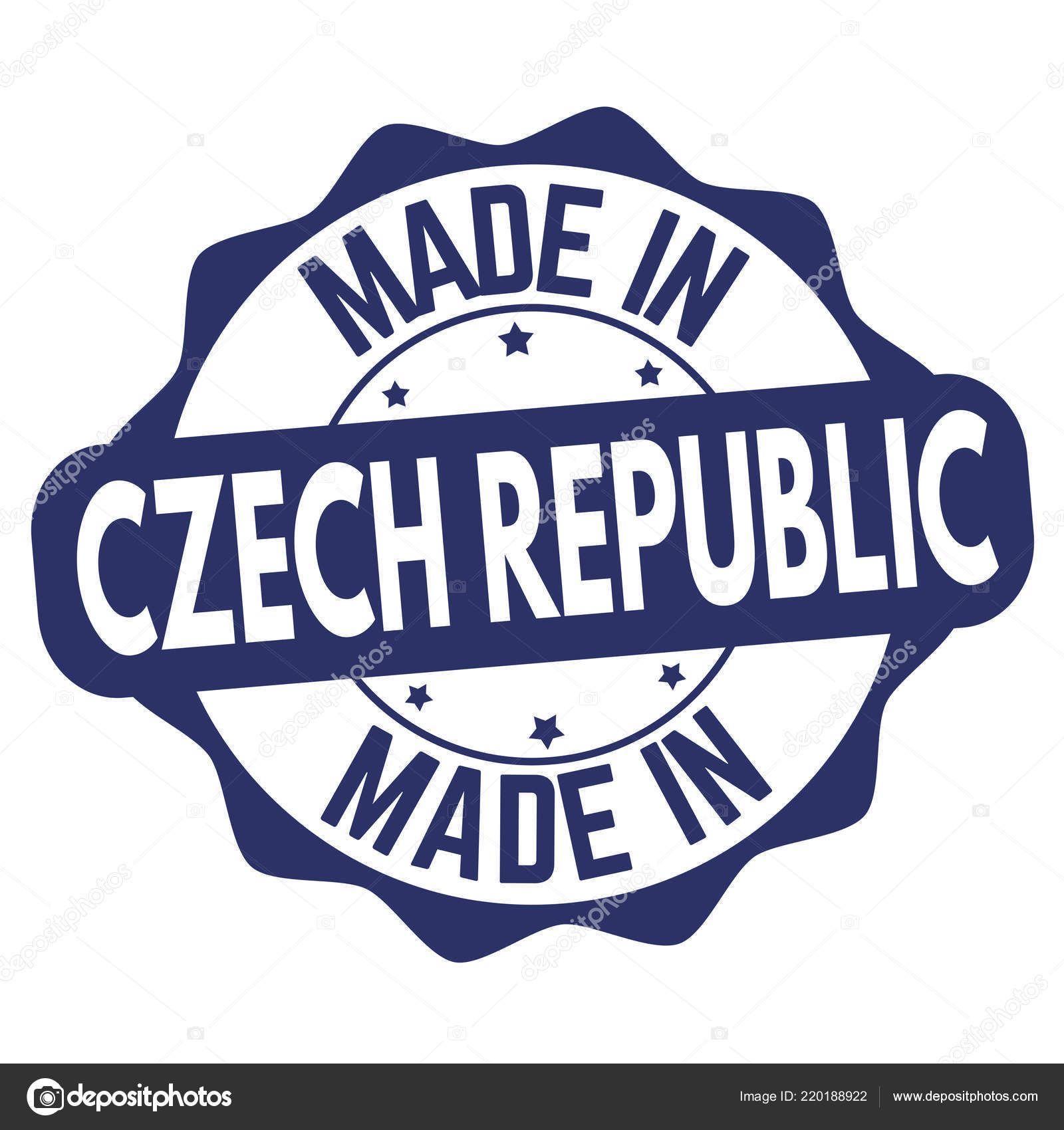 Made Czech Republic Sign Stamp White Background Vector Illustration ...