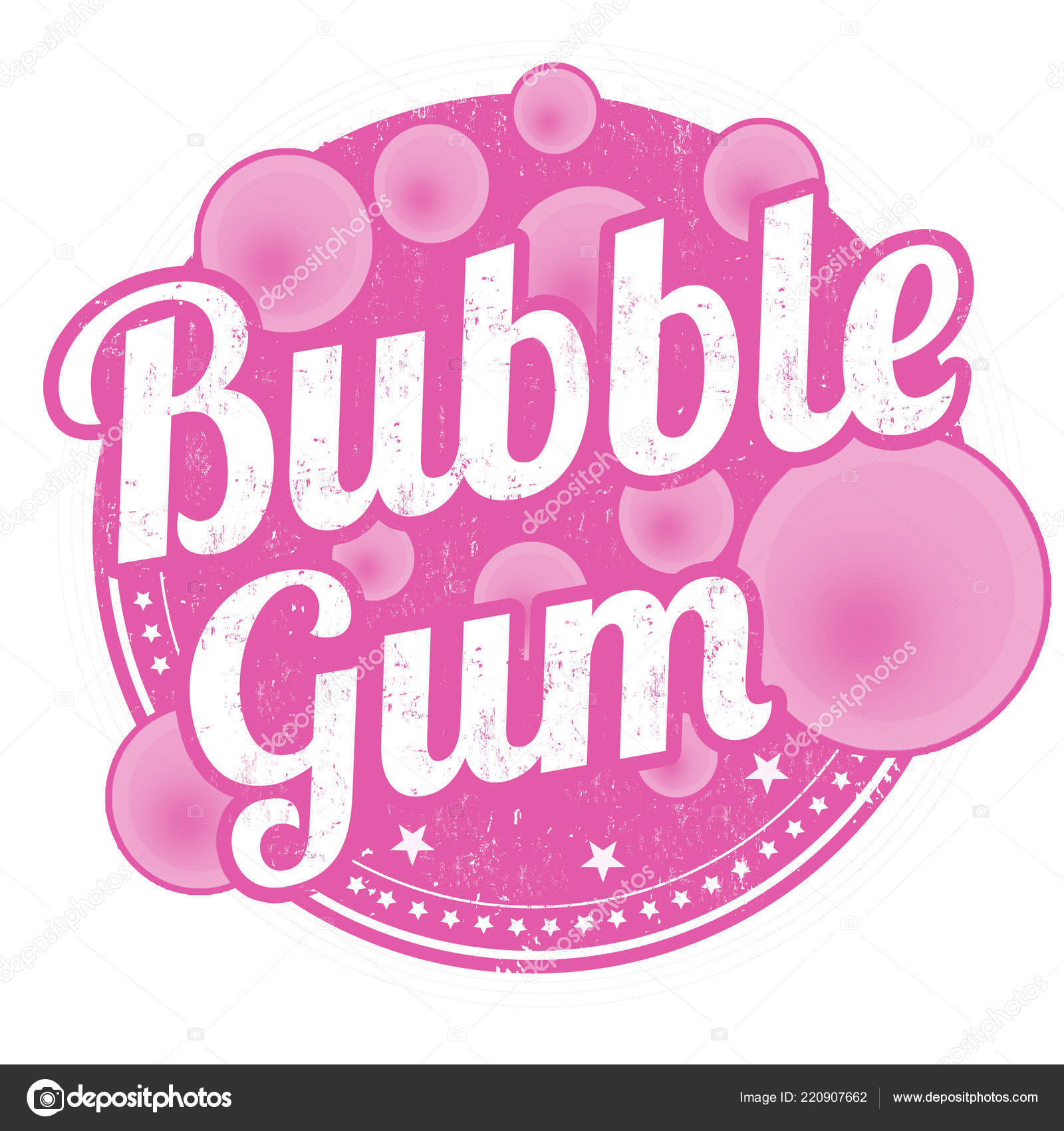 Bubble Gum Sign Stamp White Background Vector Illustration Stock Vector Image by ©roxanabalint ...