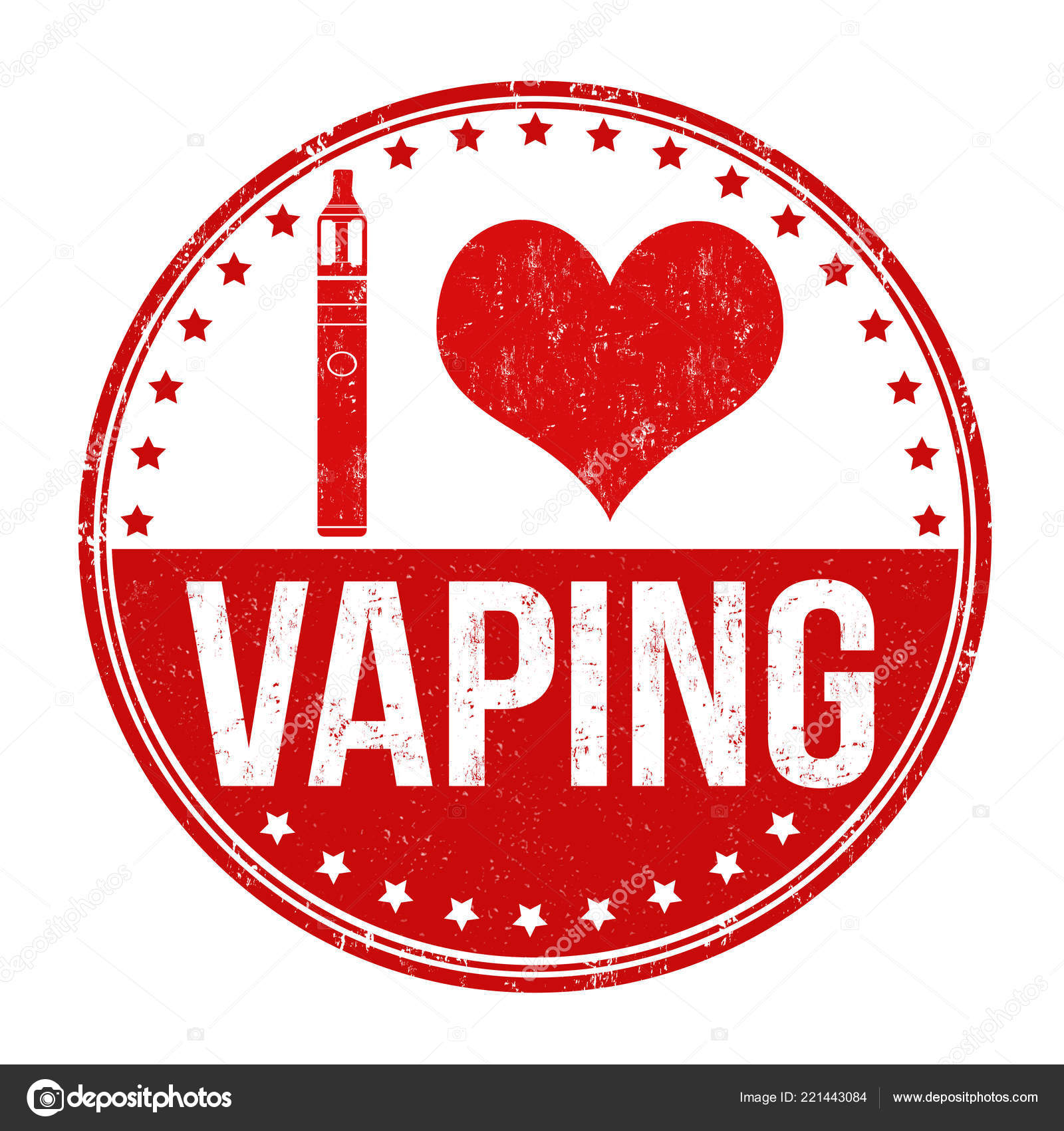 Love Vaping Sign Stamp White Background Vector Illustration Stock ...