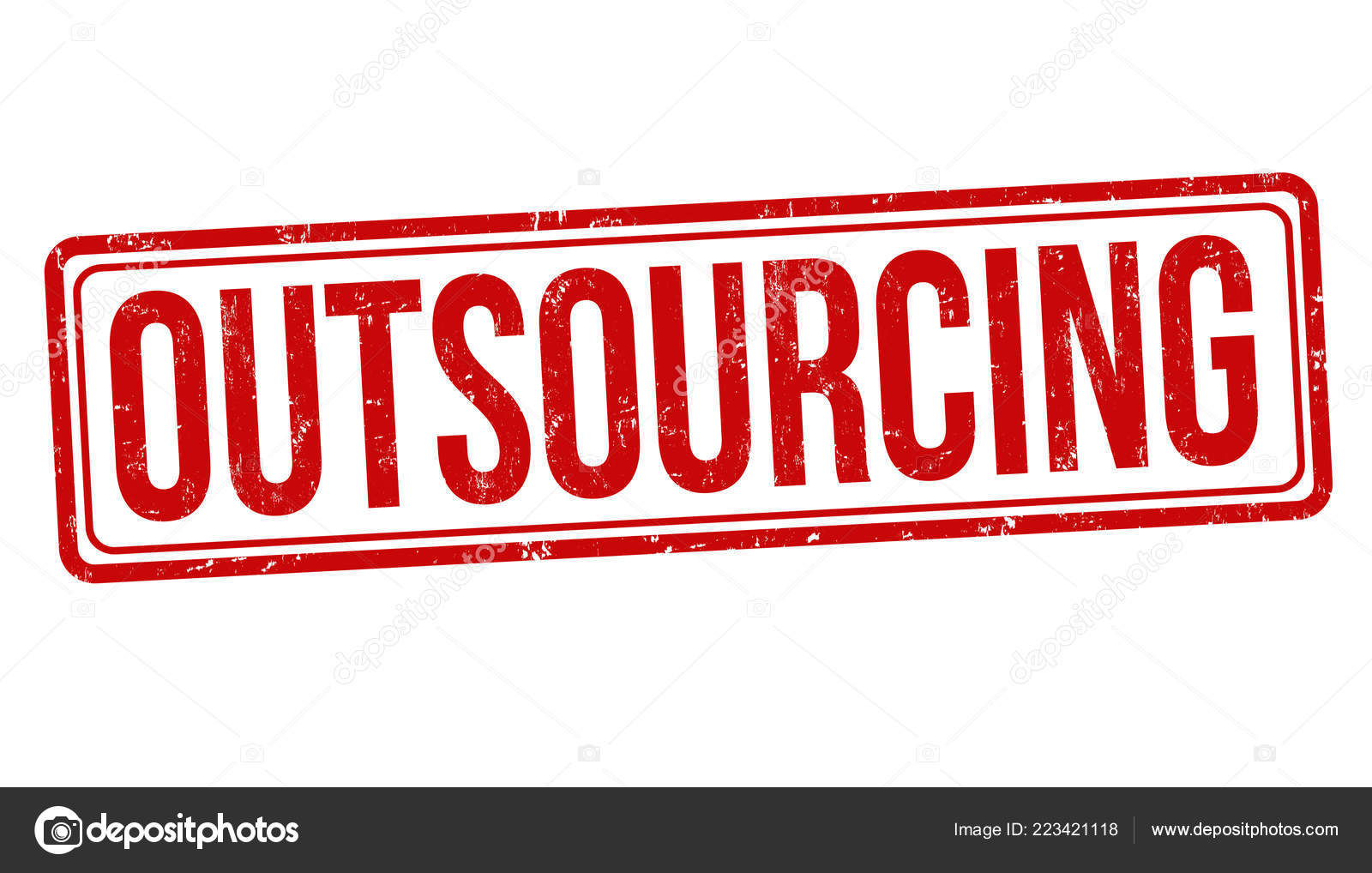 Outsourcing Sign Stamp White Background Vector Illustration Stock ...