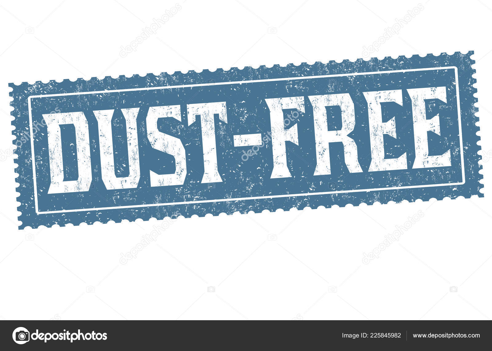 Dust Free Sign Stamp White Background Vector Illustration Stock Vector ...