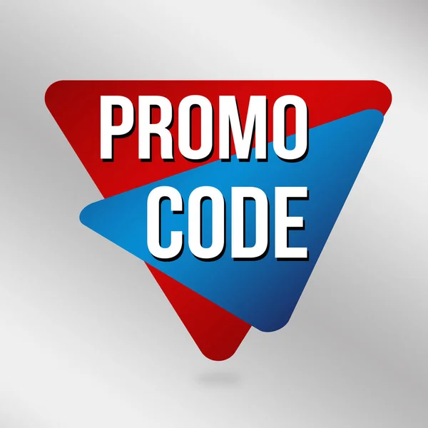 Promo Code Label Price Tag White Background Vector Illustration Stock ...