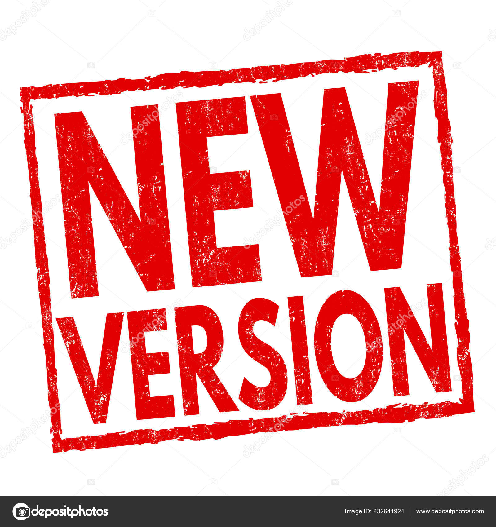 New Version Sign Stamp White Background Vector Illustration Stock ...