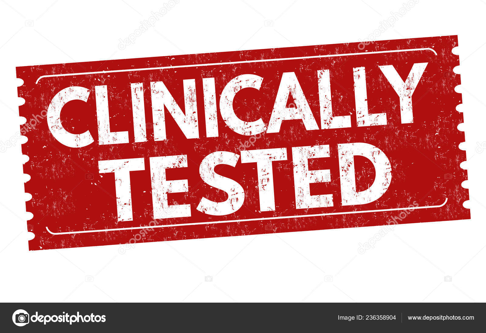 Clinically Tested Sign Stamp White Background Vector Illustration Stock ...