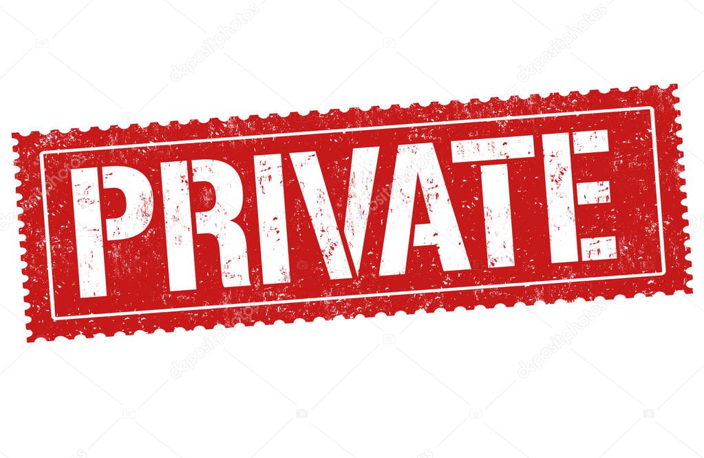 Signo o sello privado sobre fondo blanco, ilustración vectorial 2022