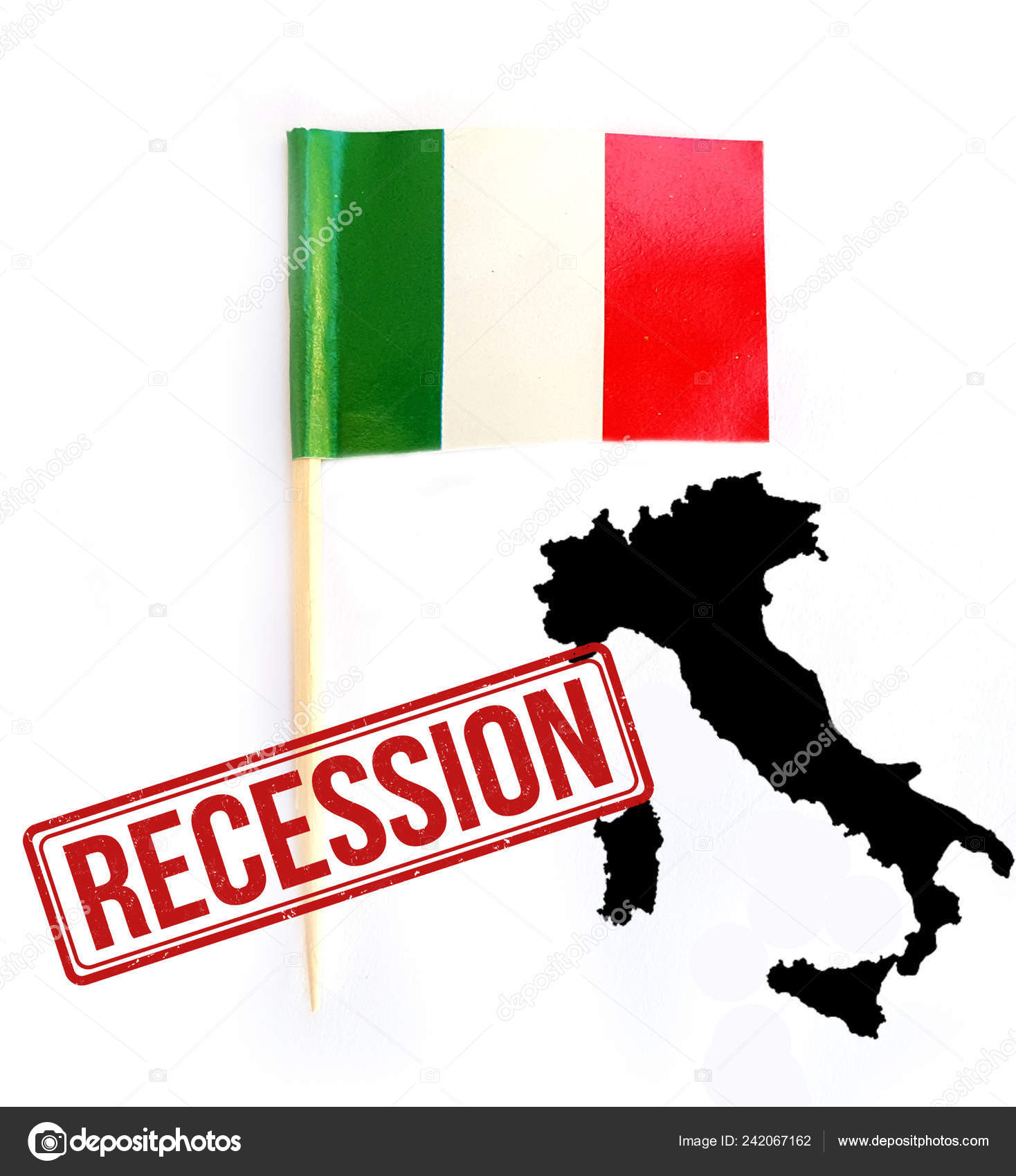 Italian Recession Concept Background Illustration Stock Photo by ...