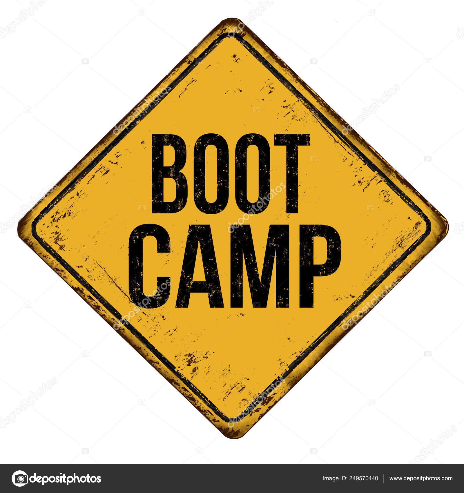 Boot camp vintage rusty metal sign Stock Vector Image by ©roxanabalint ...