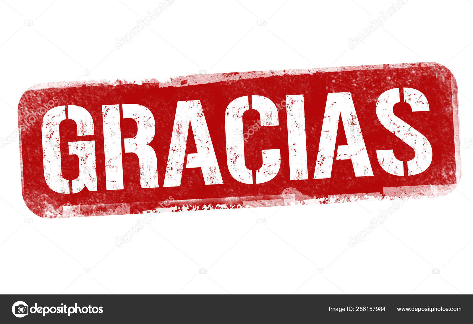 Obrigado na língua espanhola (Gracias) sinal ou carimbo Vetor de ...