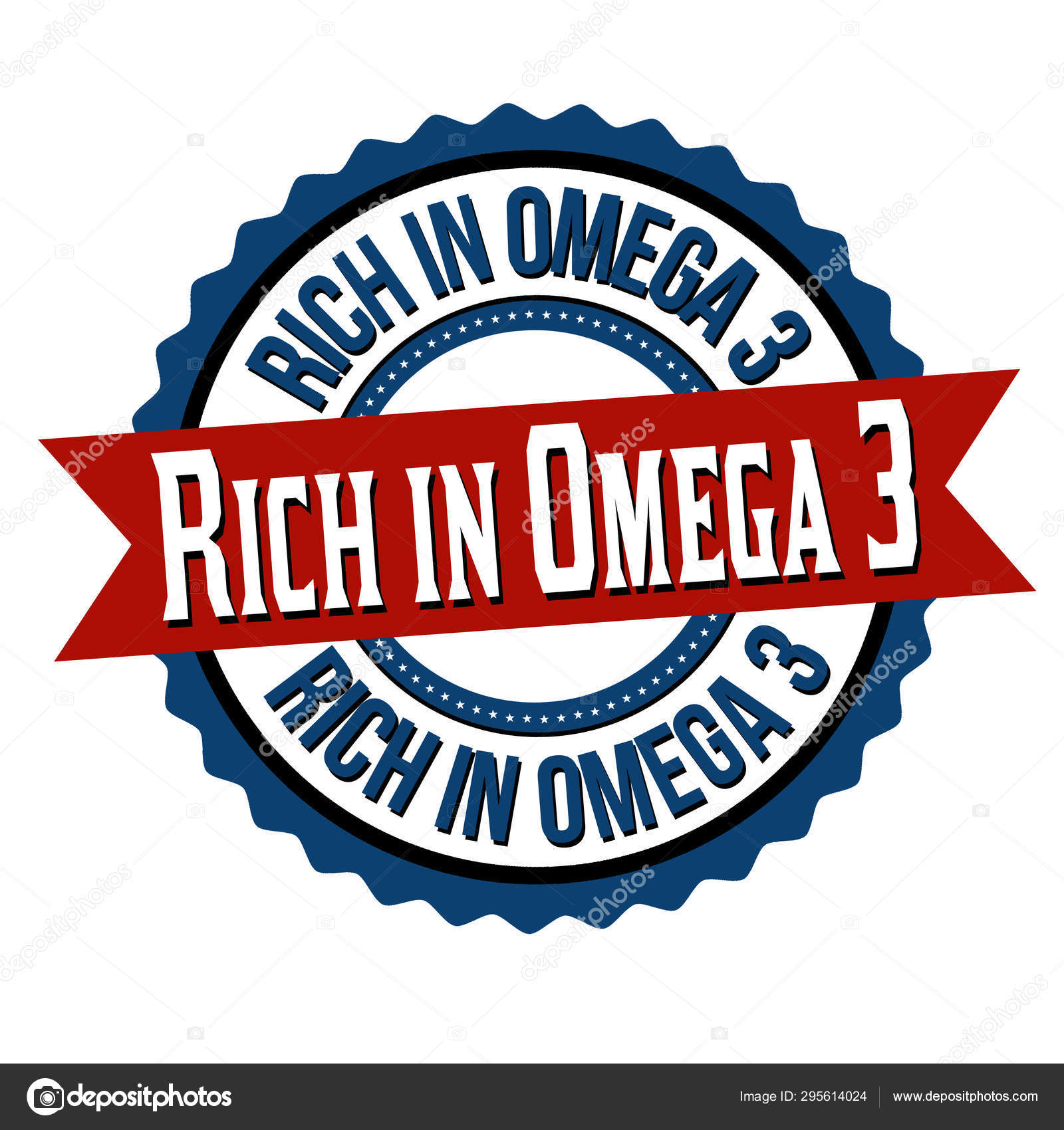 Rich in omega 3 label or sticker Stock Vector by ©roxanabalint 295614024