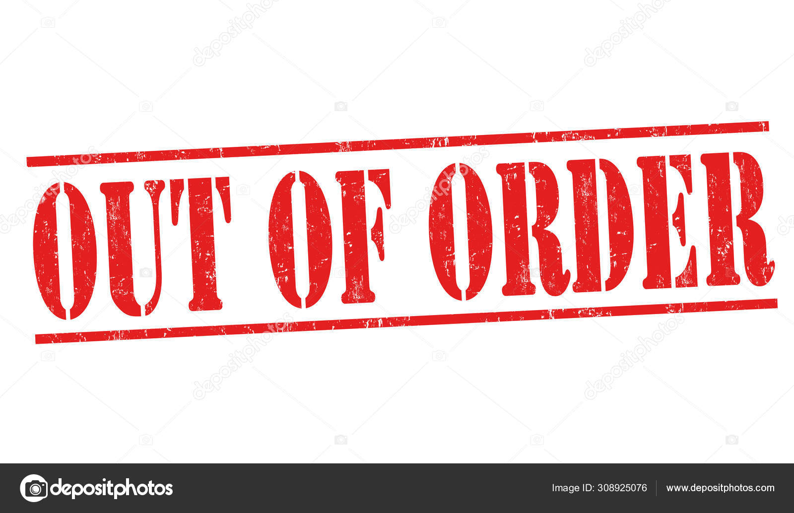 Out of order sign or stamp Stock Vector by ©roxanabalint 308925076