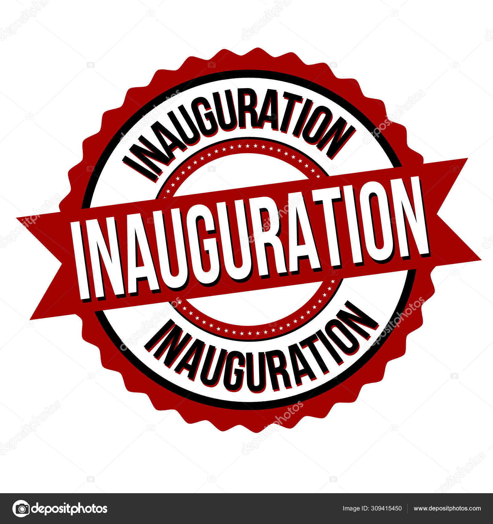Inauguration label or sticker Stock Vector by ©roxanabalint 309415450