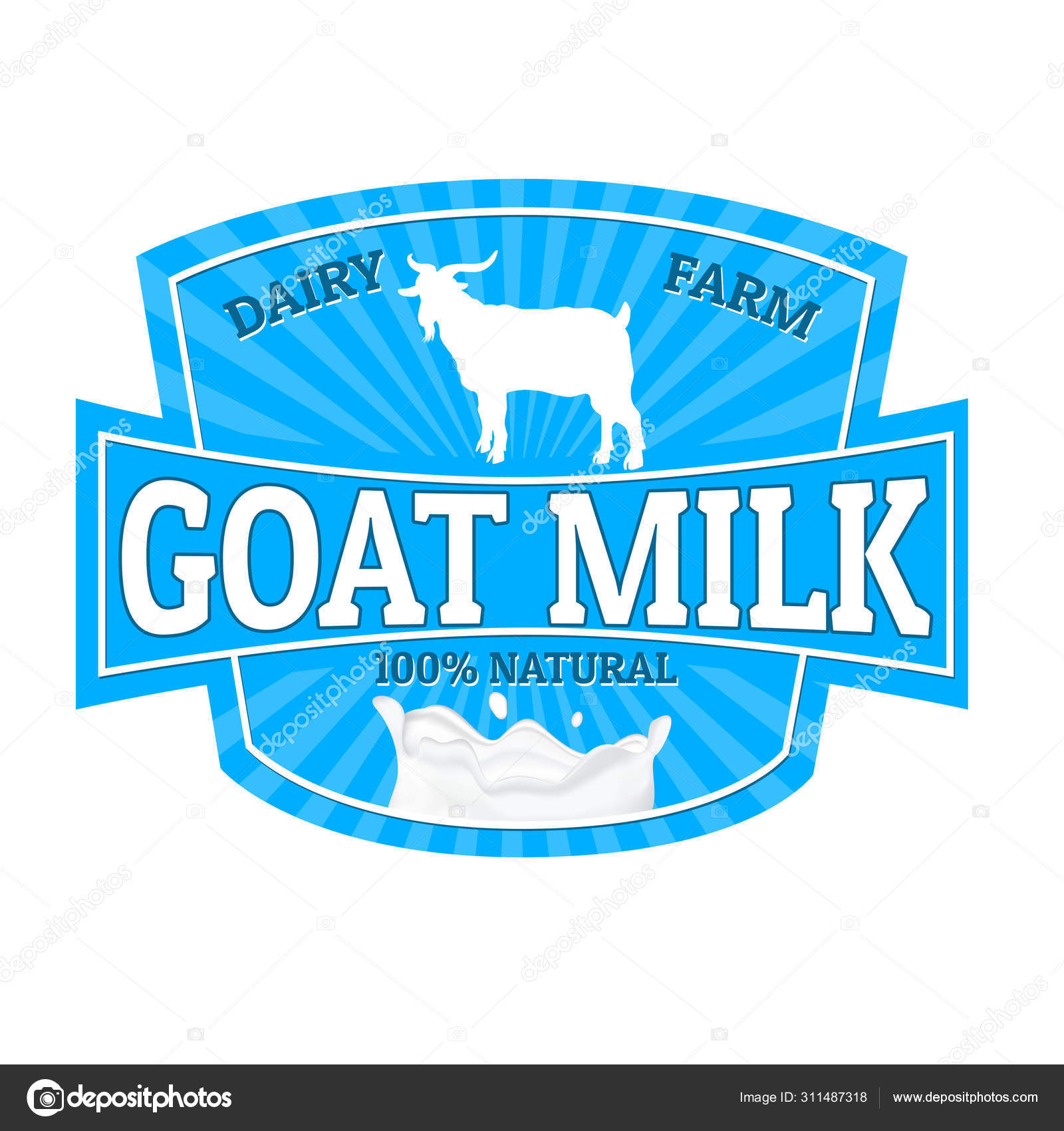 Goat milk label or sticker Stock Vector Image by ©roxanabalint #311487318