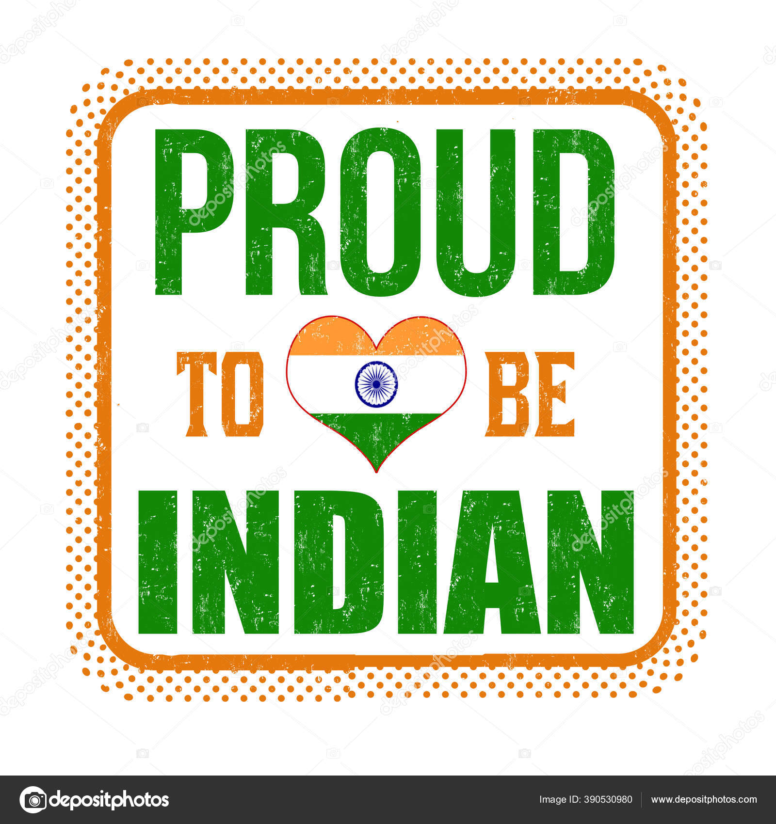 Orgulloso Ser Indio Signo Sello Sobre Fondo Blanco Ilustración ...