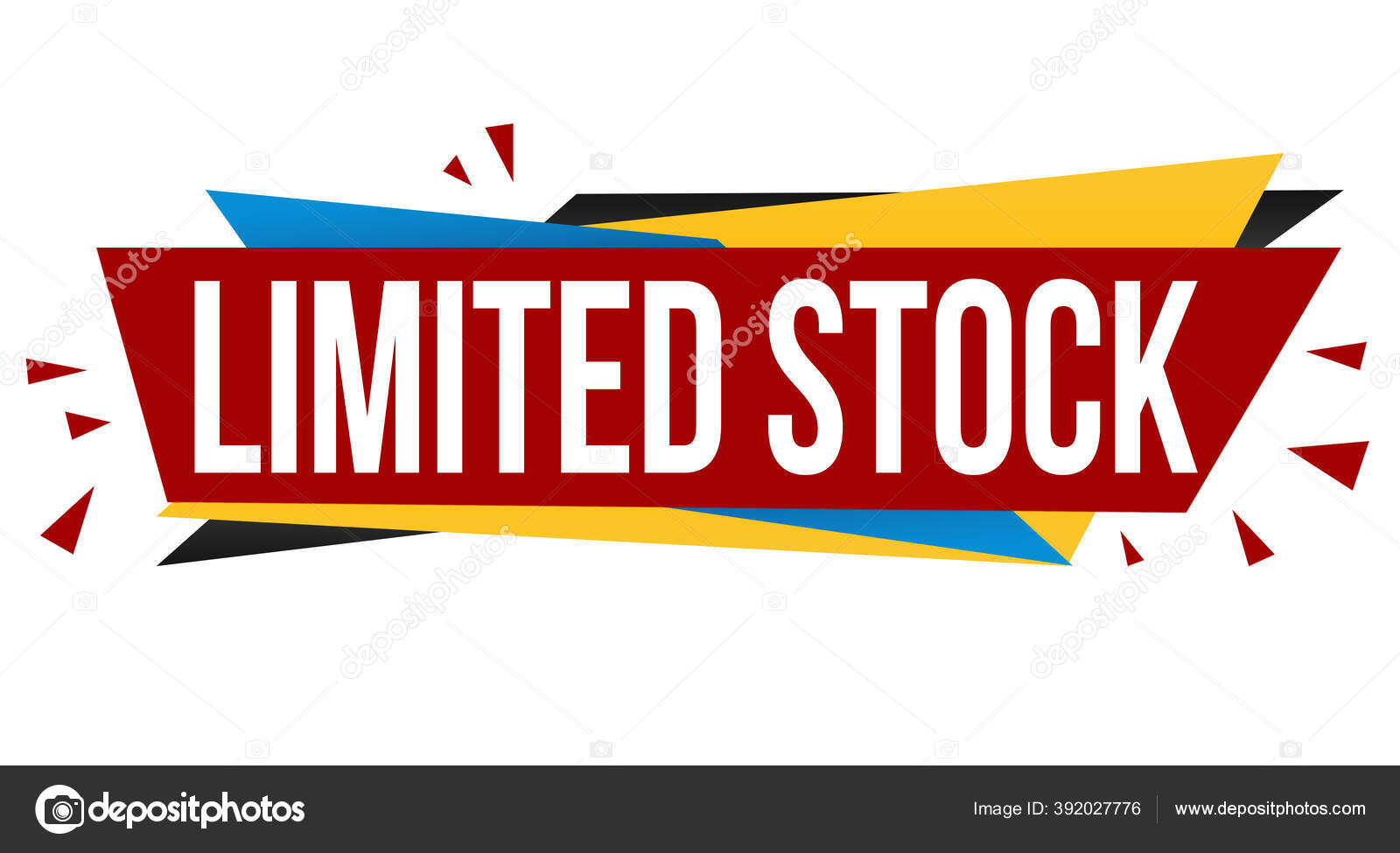 Limited Stock Banner Design White Background Vector Illustration Stock ...