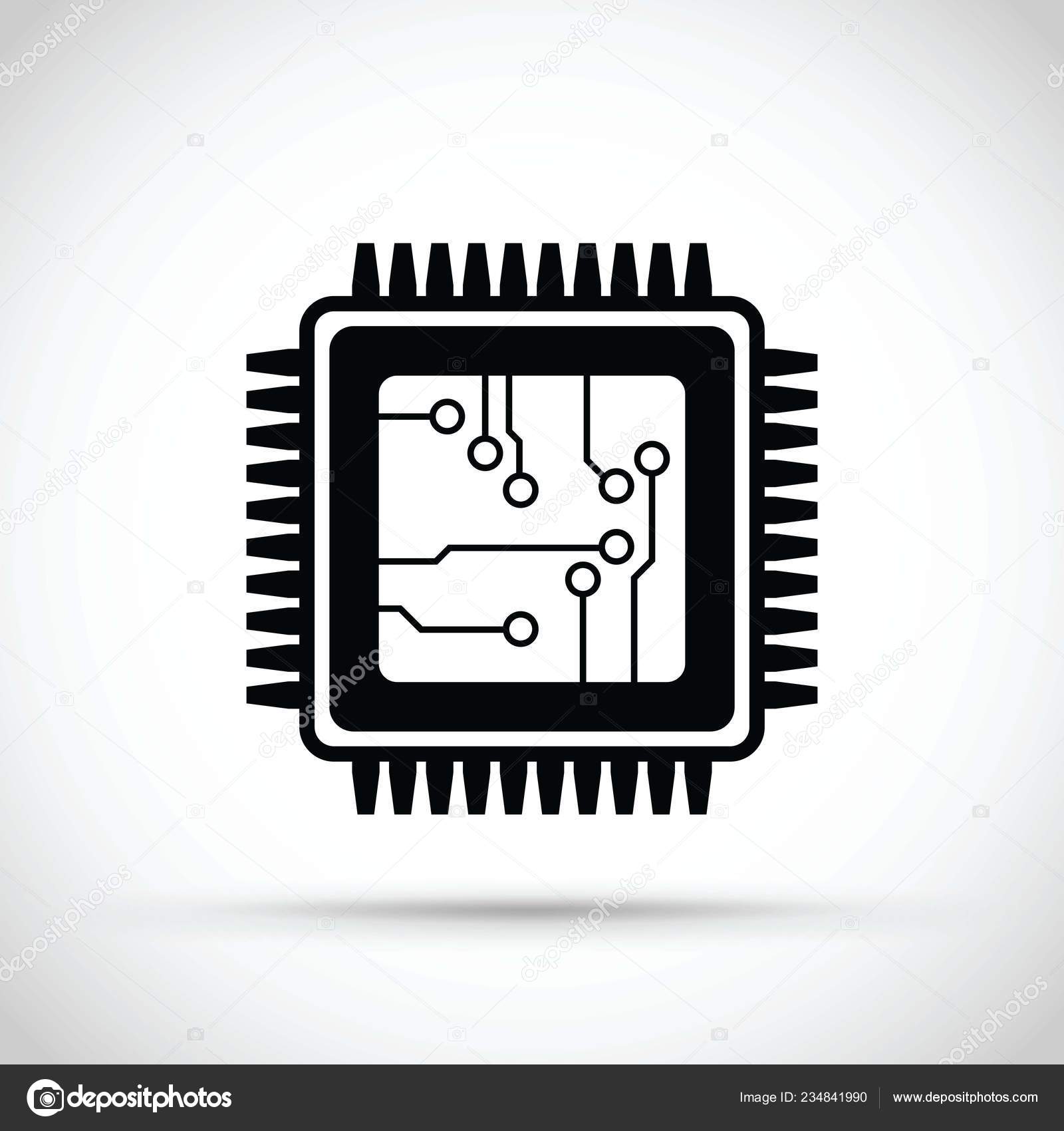 Black Computer Chip Icon Stock Vector Image by ©jameschipper #234841990
