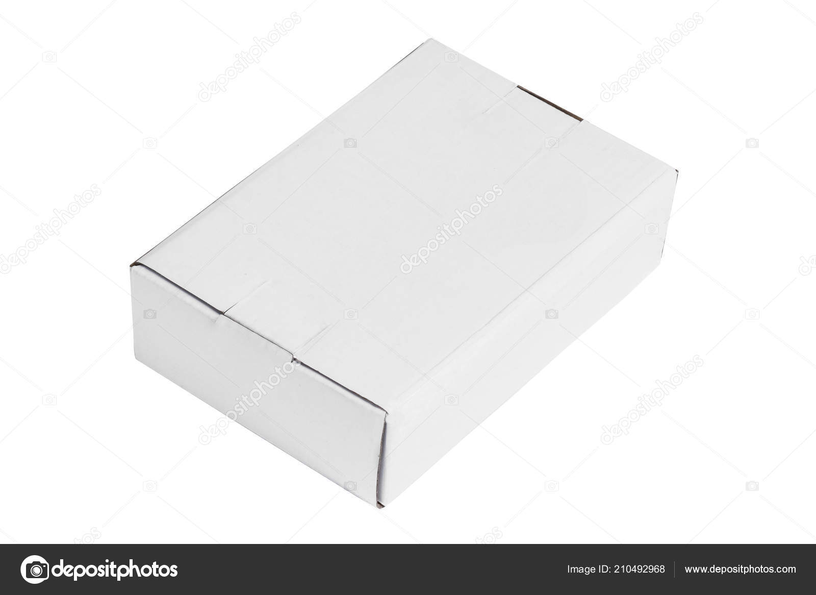Isolated Shot Closed White Blank Box White Background — Stock Photo ...