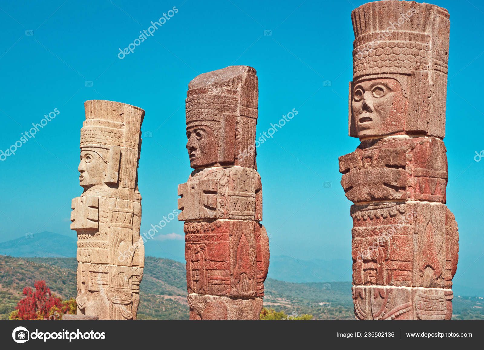 Toltec Warriors Columns Pyramid Quetzalcoatl Morning Star Tula ...
