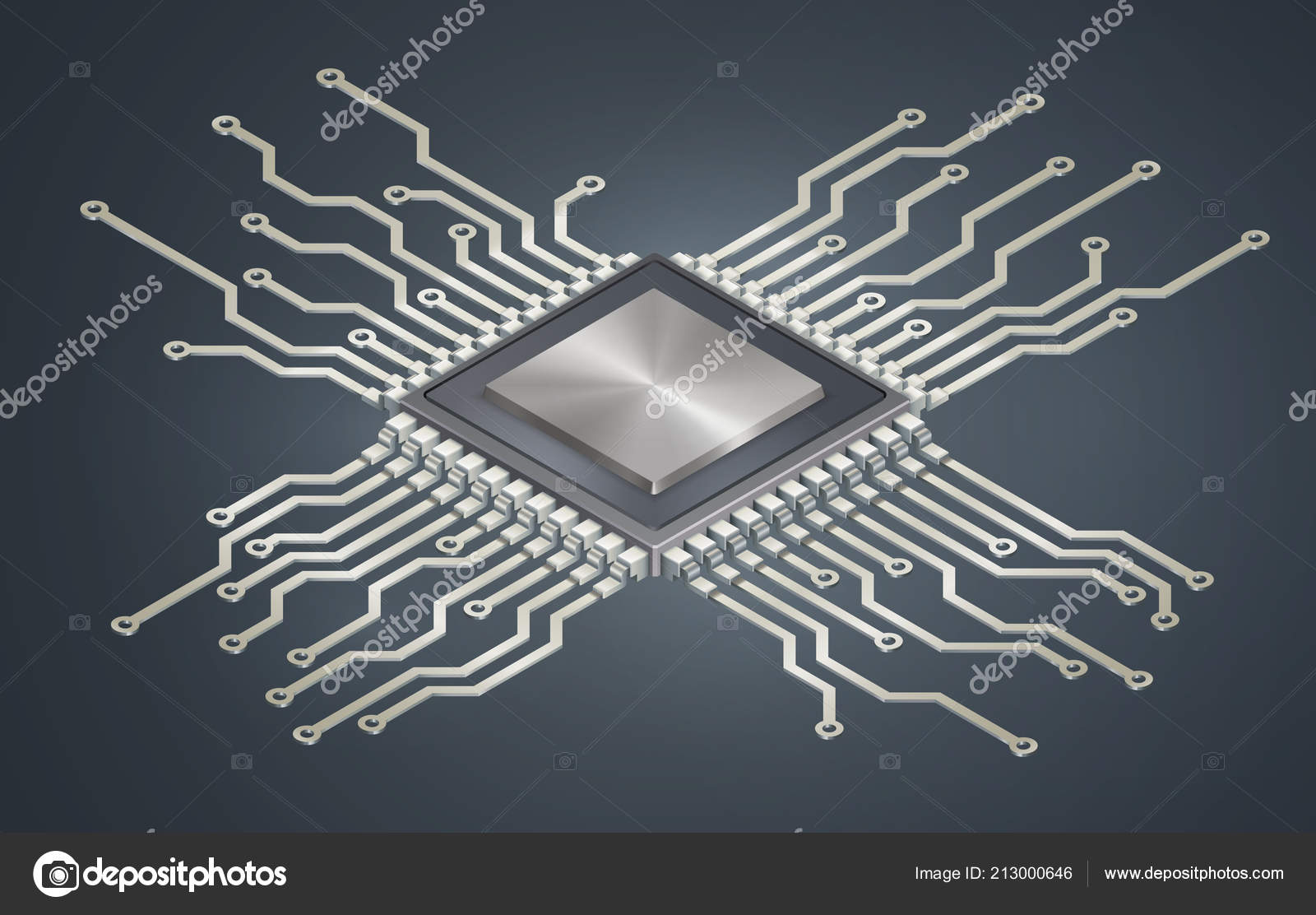 Illustration Microprocessor Isometric Circuit Board Eps Contains ... Illustration Microprocessor Isometric Circuit Board Eps Contains ...