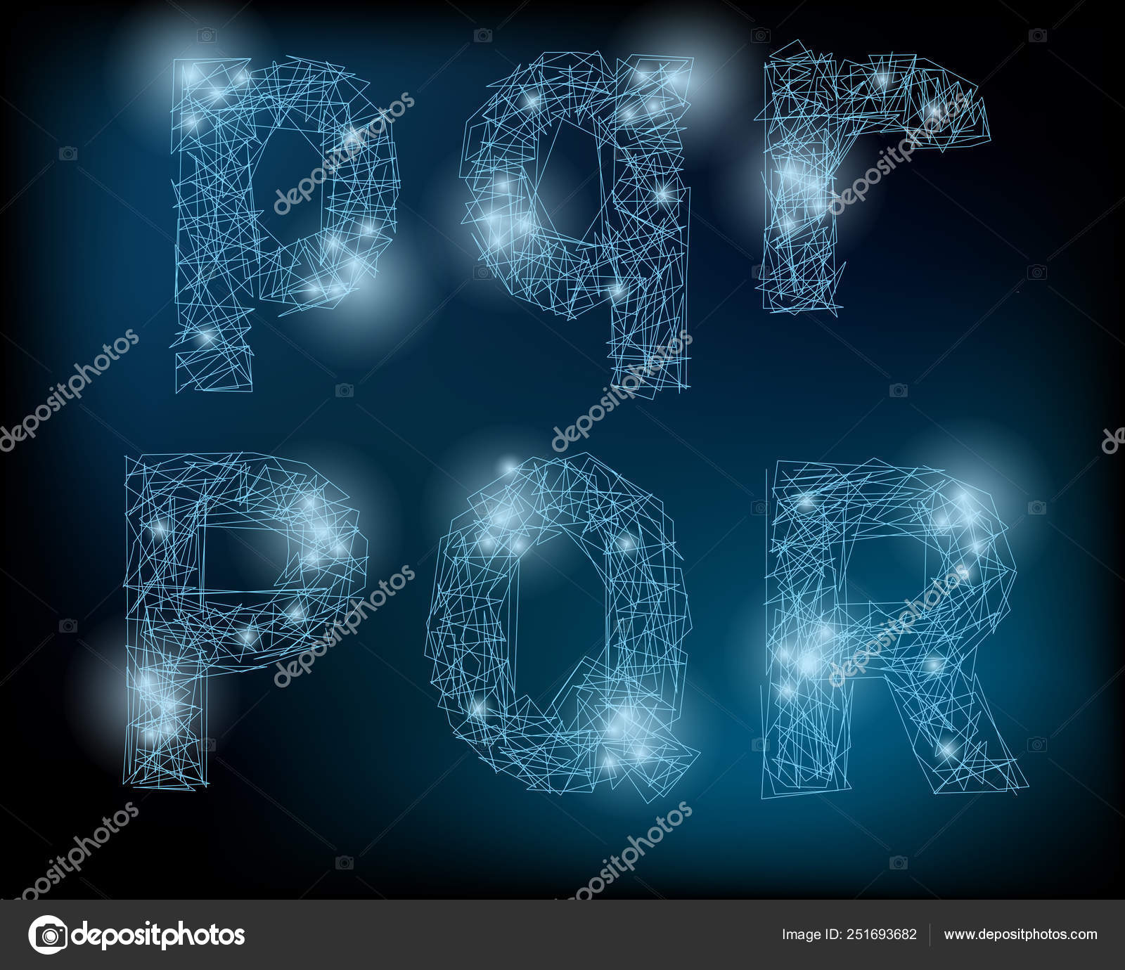 Neuron Letters and Numbers Stock Vector Image by ©leedsn #251693682