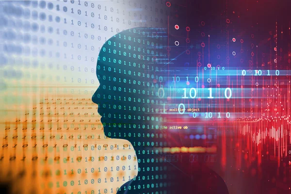 Digital Code Number Abstract Background Represent Coding Technology ...