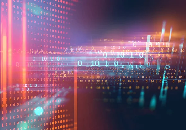 digital code number abstract background, represent coding technology and programming languages ...