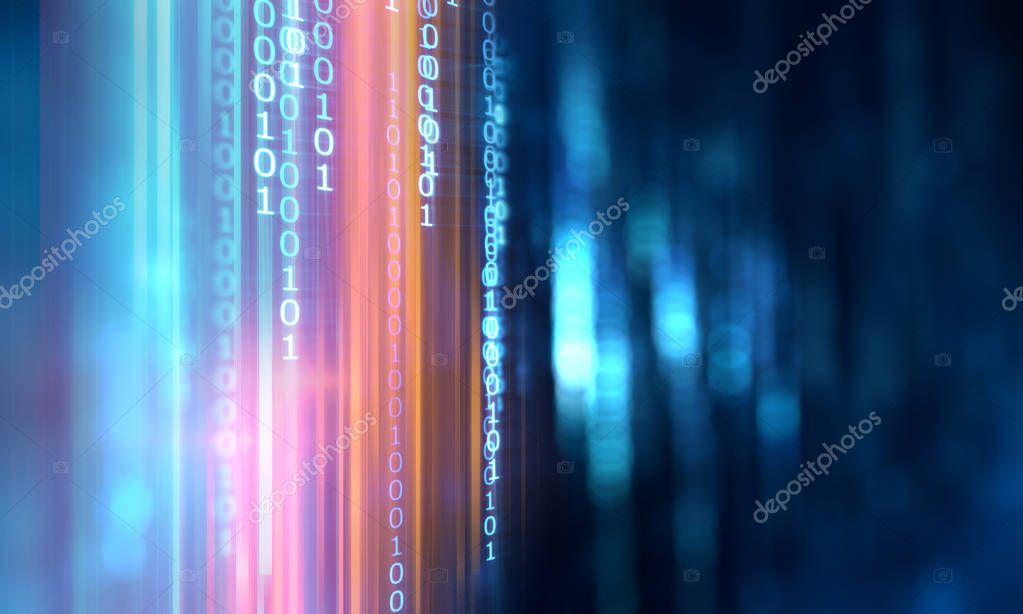 número de código digital fondo abstracto, representan la tecnología de ...