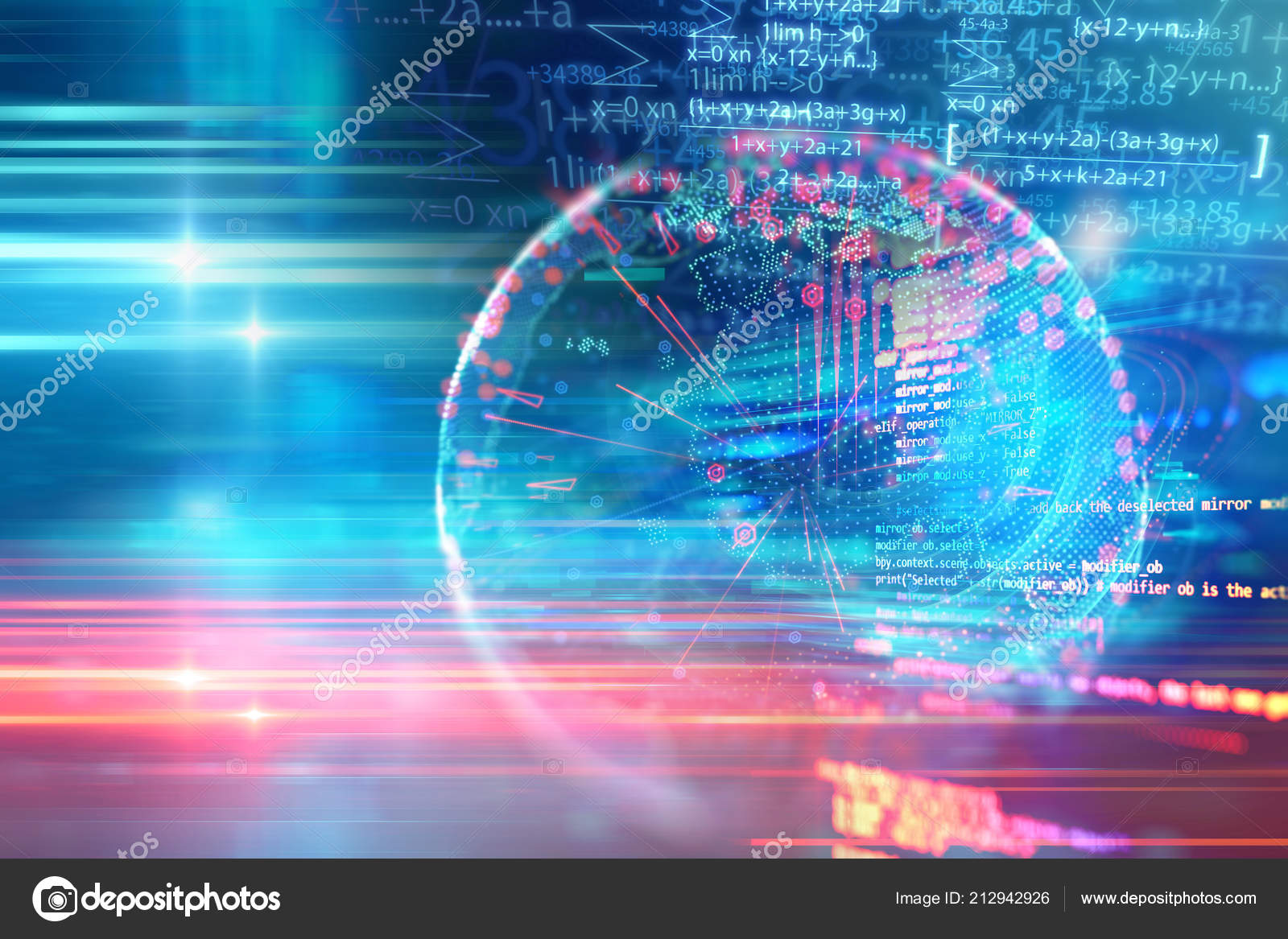 Blur Defocus Earth Futuristic Technology Abstract Background ...
