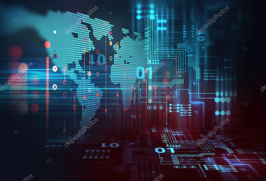 Infografía futurista abstracta con complejidad visual de datos ...